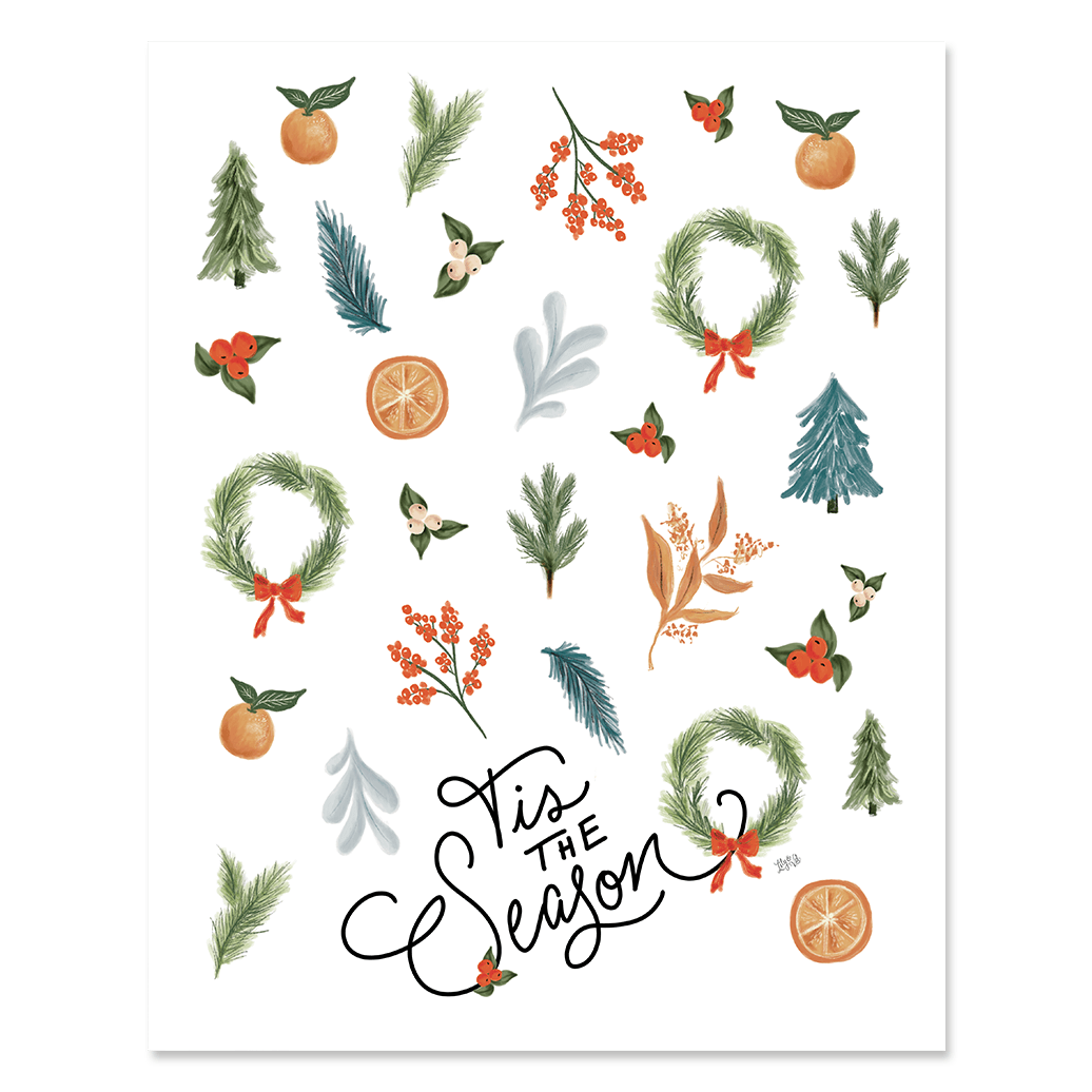 Tis The Season - Print - Holiday - Christmas Decor - Winter – Lily & Val