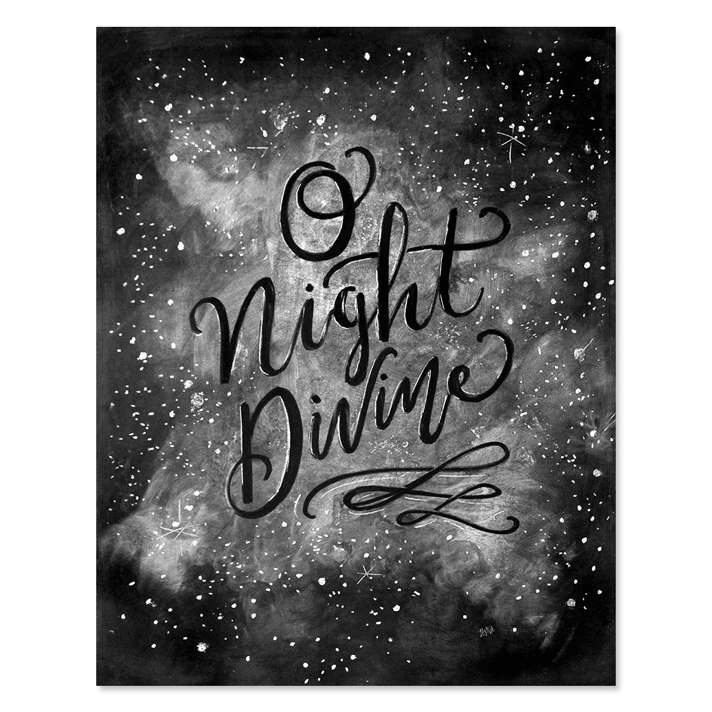 O Night Divine - Print - Holiday - Christmas Decor - Winter Art – Lily ...