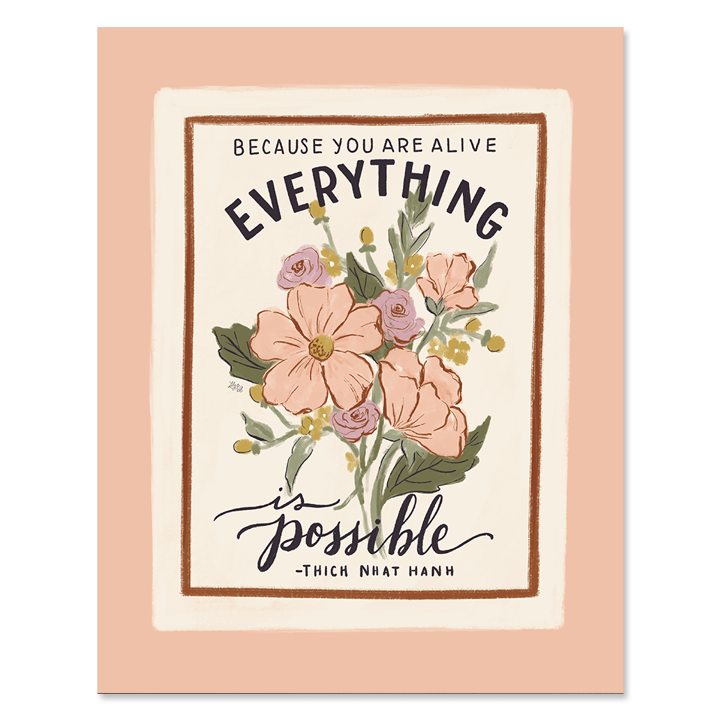 Everything is Possible - Print - Spring Decor - Floral Art – Lily & Val