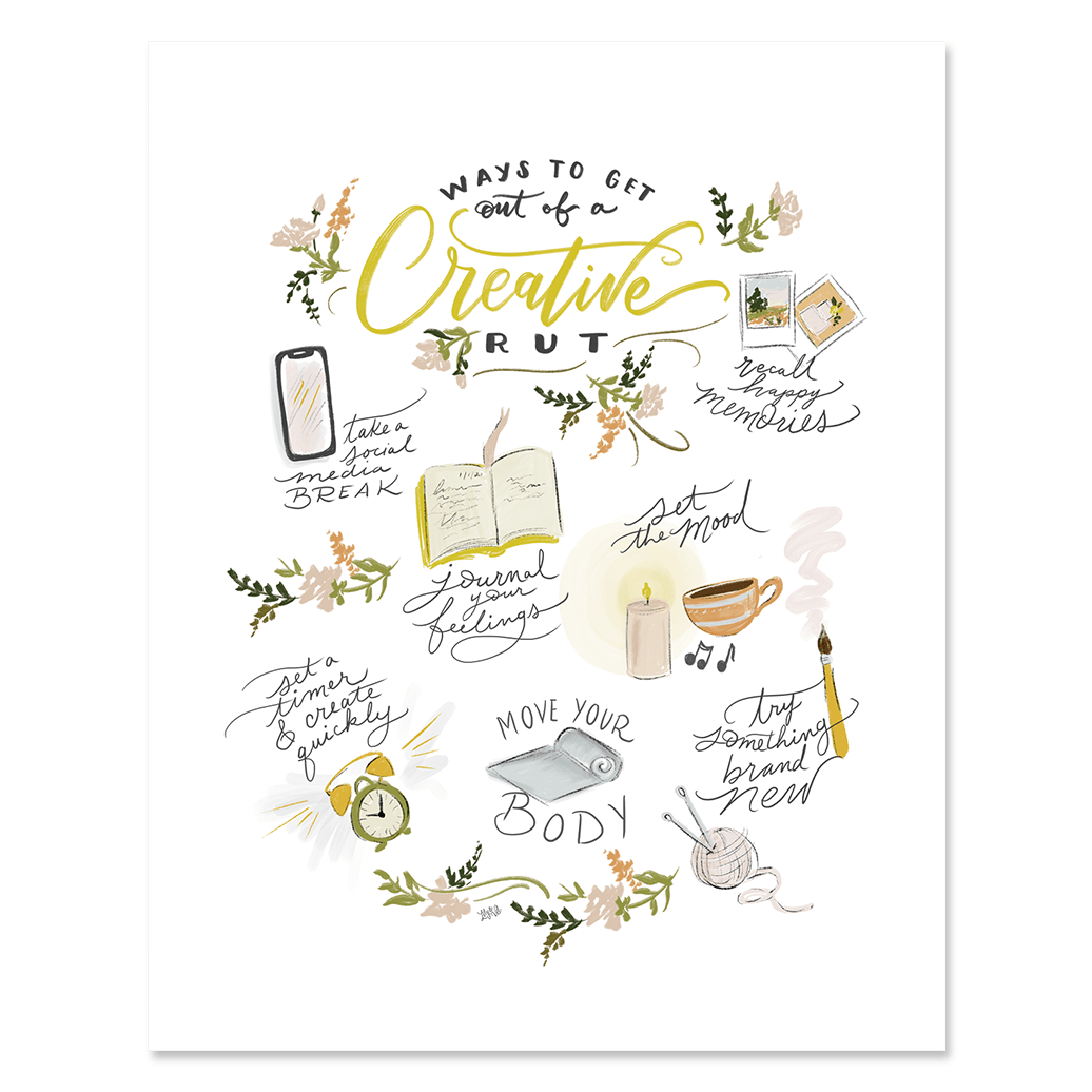 Ways to Get Out of a Creative Rut - Print - Home Decor - Spring Art ...